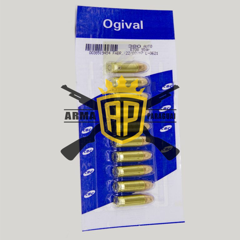 Munição CBC 380 AUTO ETOG 95GR – Loja Armas
